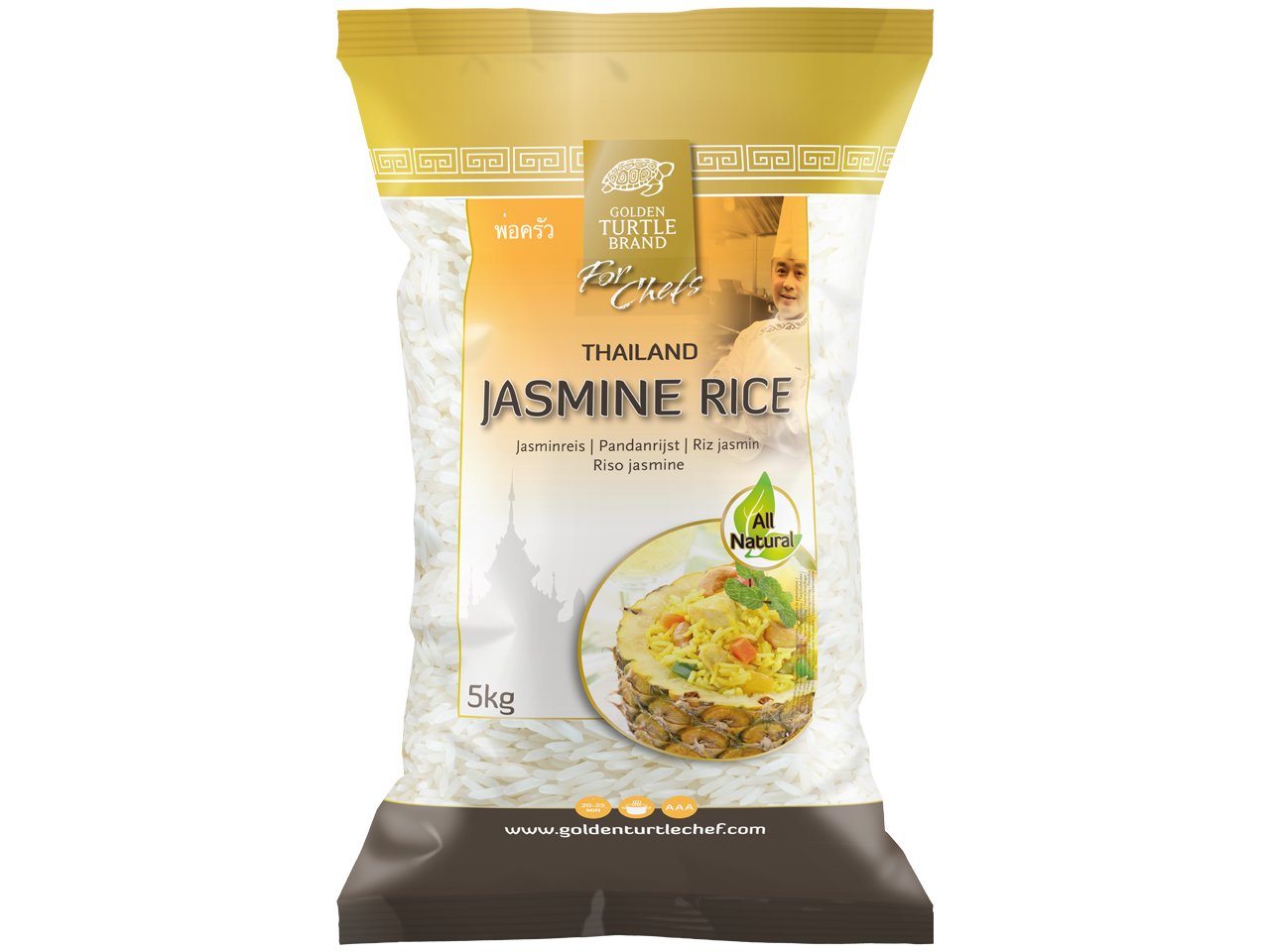 Jasmine Rice 5 KG - Golden Turtle for Chefs